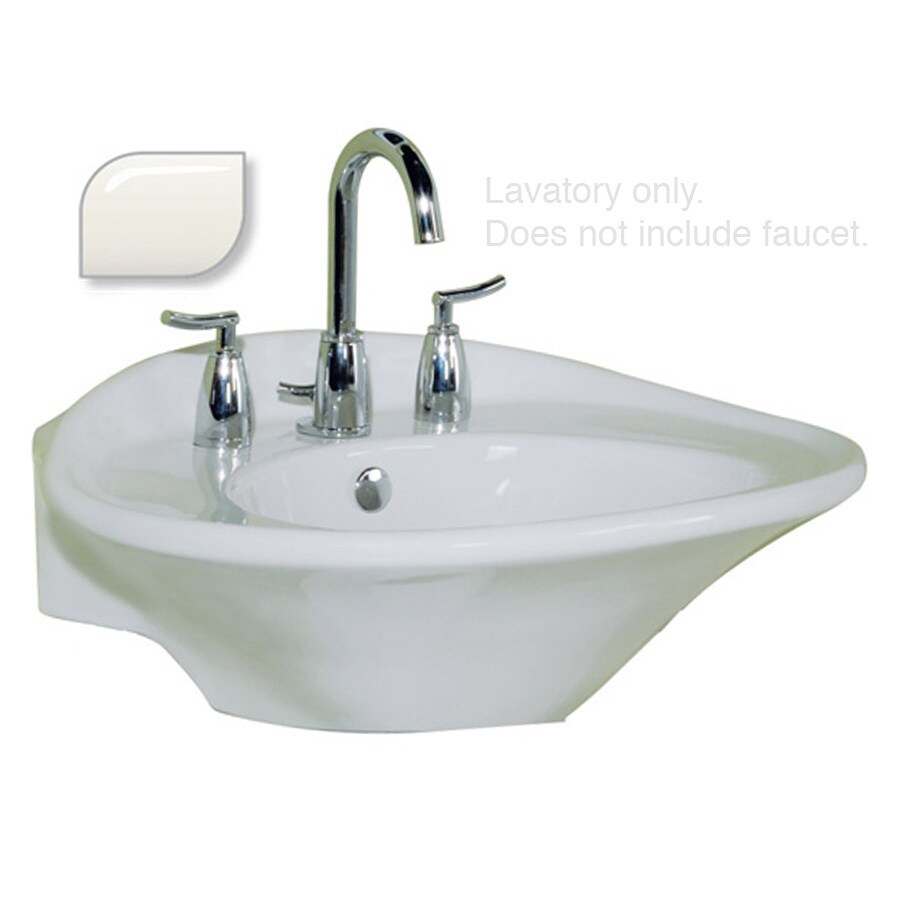 Mansfield Essence Biscuit Pedestal Sink Top (4" Centerset) at Lowes.com