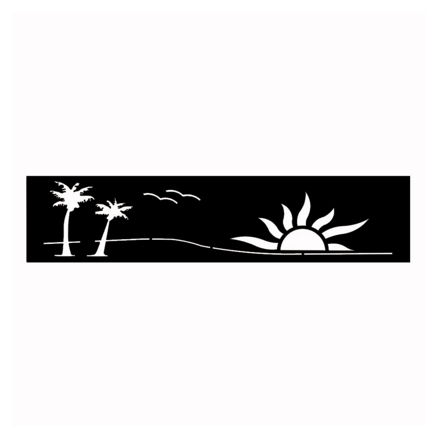 Gatehouse 36" Palm Tree Black Door Insert at Lowes.com