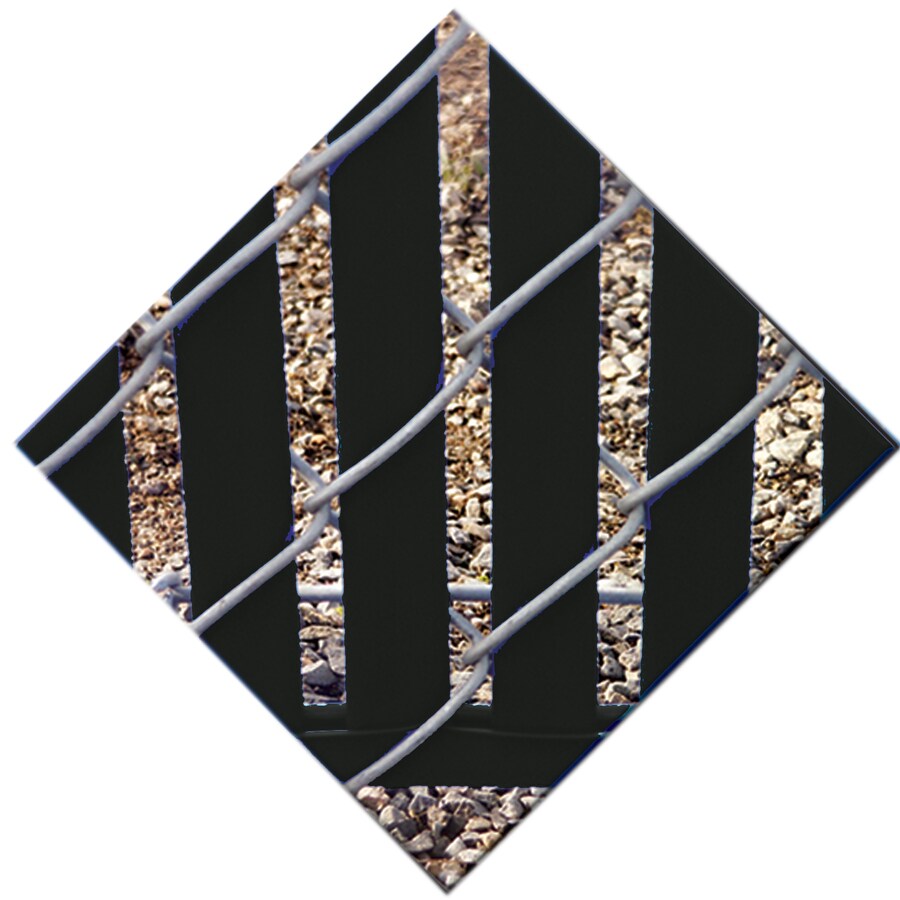 Merchants Metals 1-1/4-in x 9-ft 8-1/2-in Black Chain-Link Fence ...