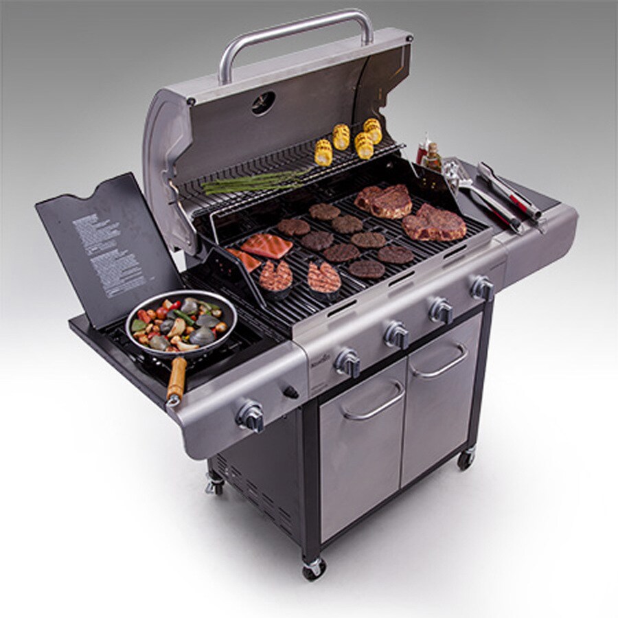 Charbroil Advantage Black/Stainless 4-Burner Liquid Propane Gas Grill ...