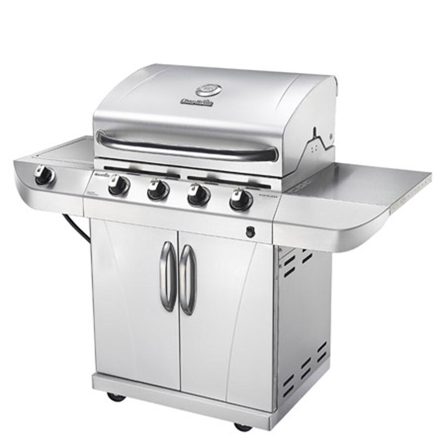Charbroil Stainless 4-Burner Liquid Propane Gas Grill with 1 Side ...