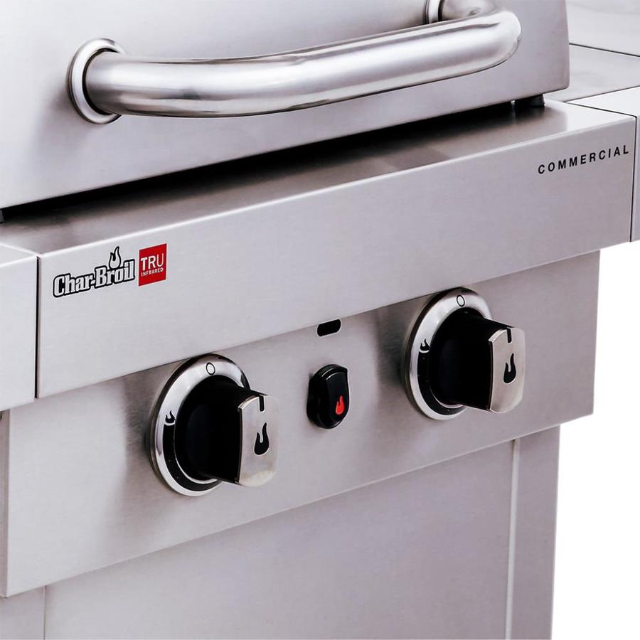 Char-Broil Commercial Stainless 2-Burner Liquid Propane and Natural Gas ...