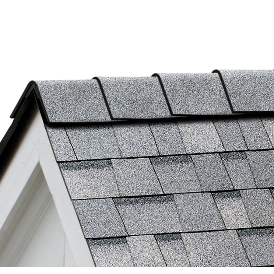 Owens Corning High Ridge Antique Silver Hip and Ridge Roof Shingles at ...