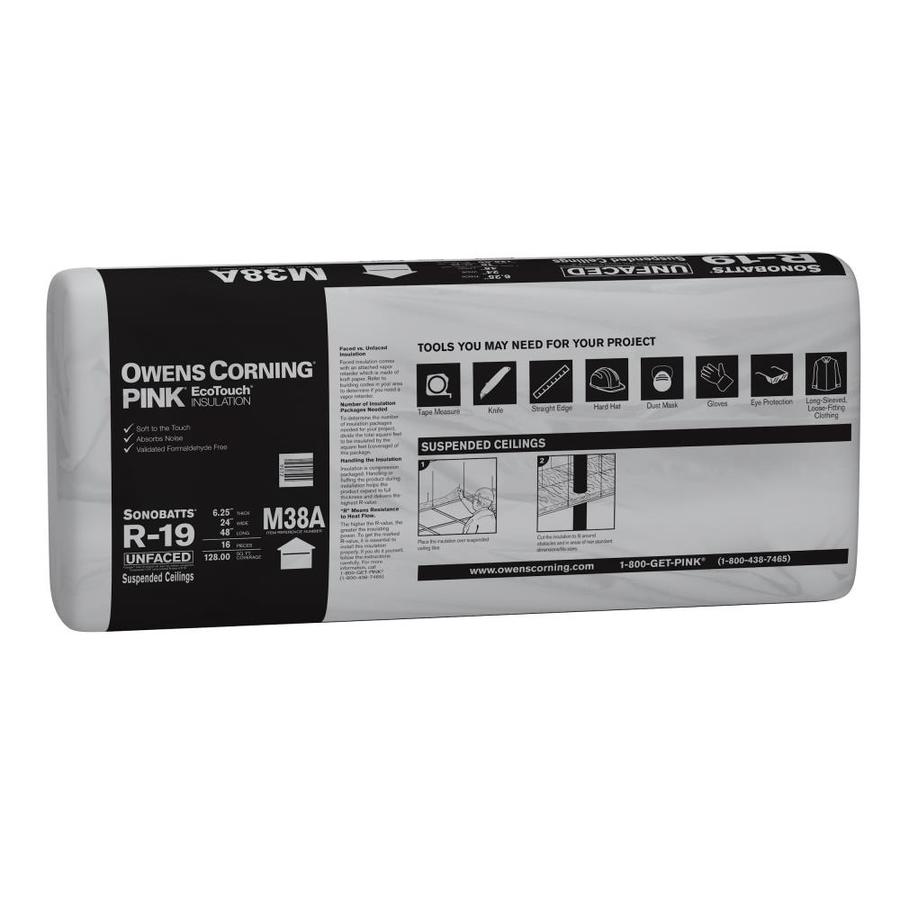 Owens Corning R-19 128-sq ft Unfaced Fiberglass Batt Insulation (24-in ...
