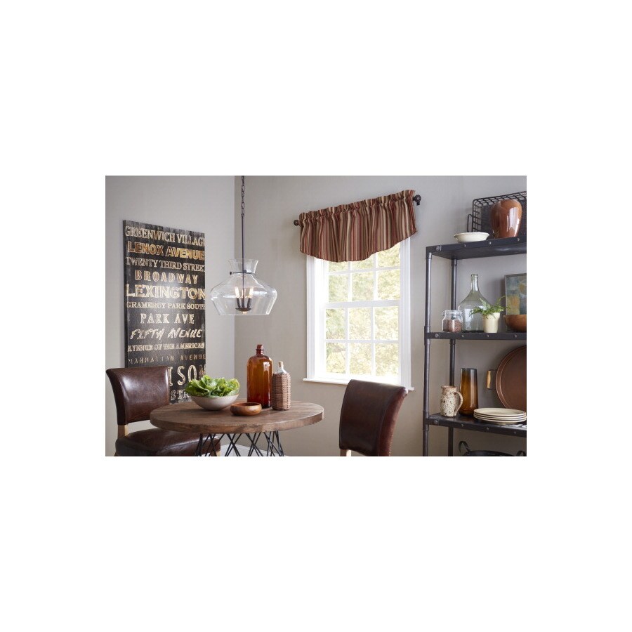 allen + roth Modena 18-in Red Polyester Rod Pocket Valance in the ...