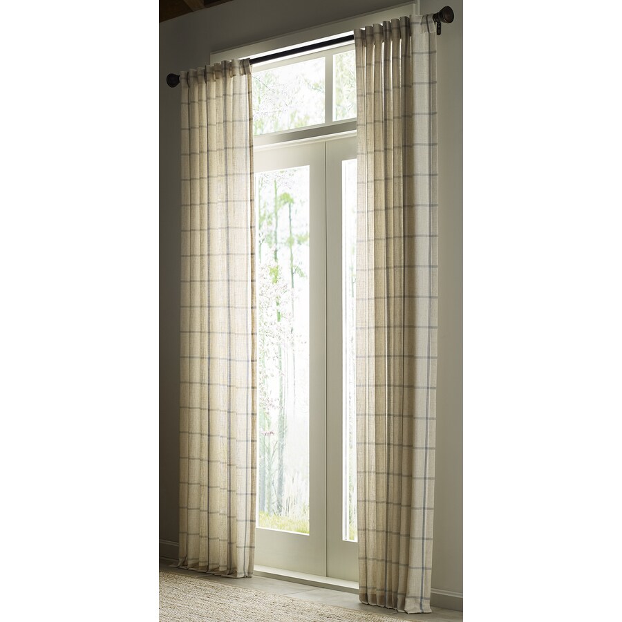 allen + roth 84-in Green Polyester Light Filtering Back Tab Single ...