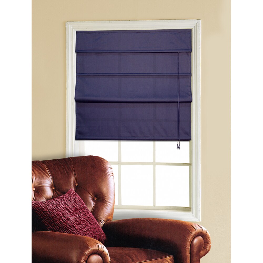 Ambria 31" x 72" Indigo Classic Fabric Roman Shade in the Rugs ...