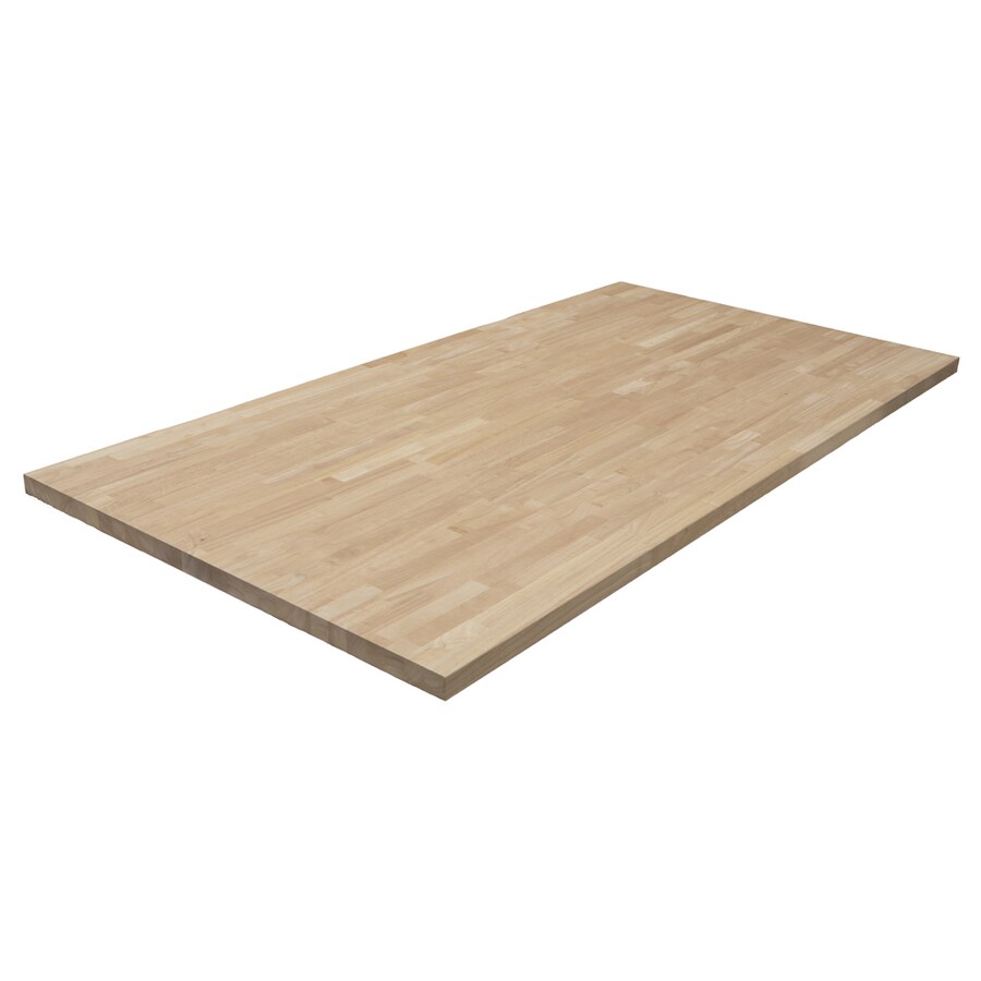CenterPointe 6.166-ft Hevea Straight Butcher Block Rubberwood Kitchen ...