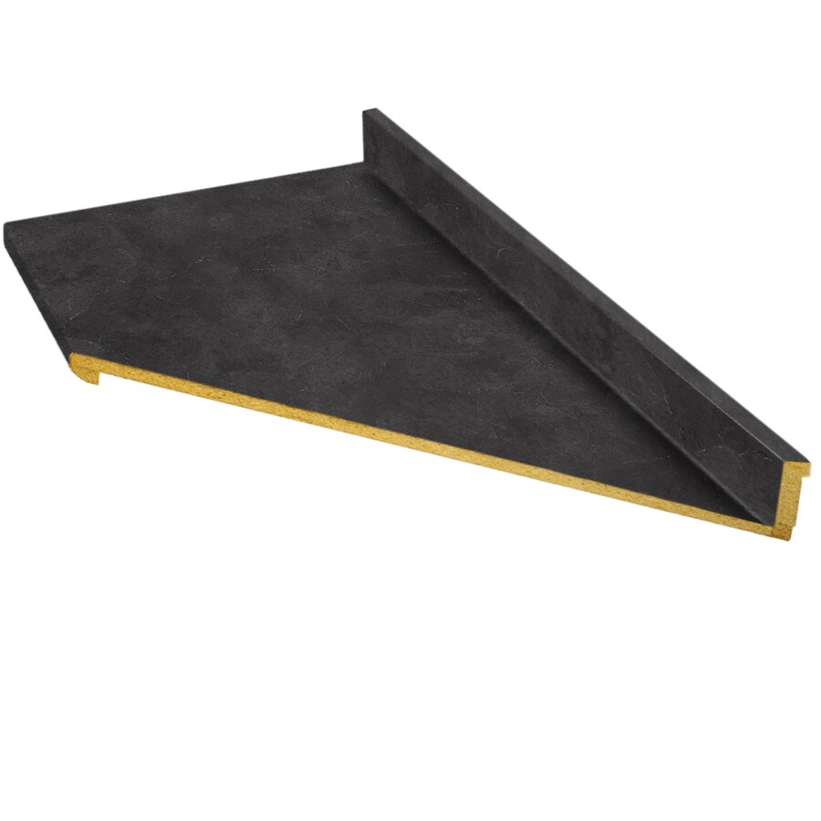VT Dimensions 10-ft. Ora Right Hand Miter Laminate Countertop in Black ...