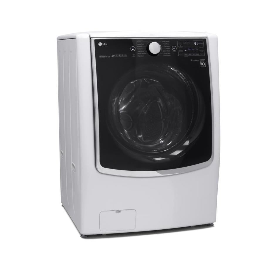 LG TWINWash Compatible 5.2-cu ft High-Efficiency Front-Load Washer ...