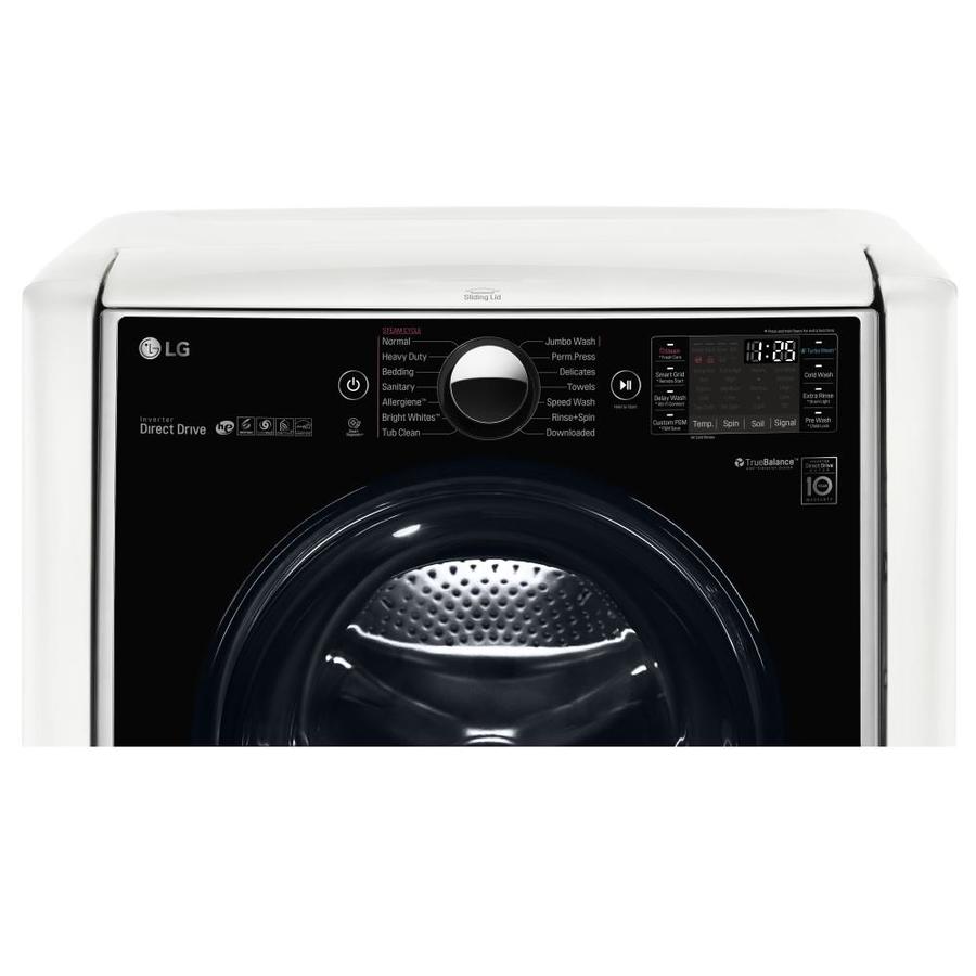 LG TWINWash Compatible 5.2-cu ft High-Efficiency Front-Load Washer ...