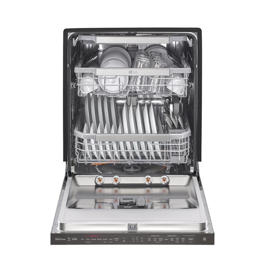 LG QuadWash 42-Decibel Top Control 24-in Built-In Dishwasher ...