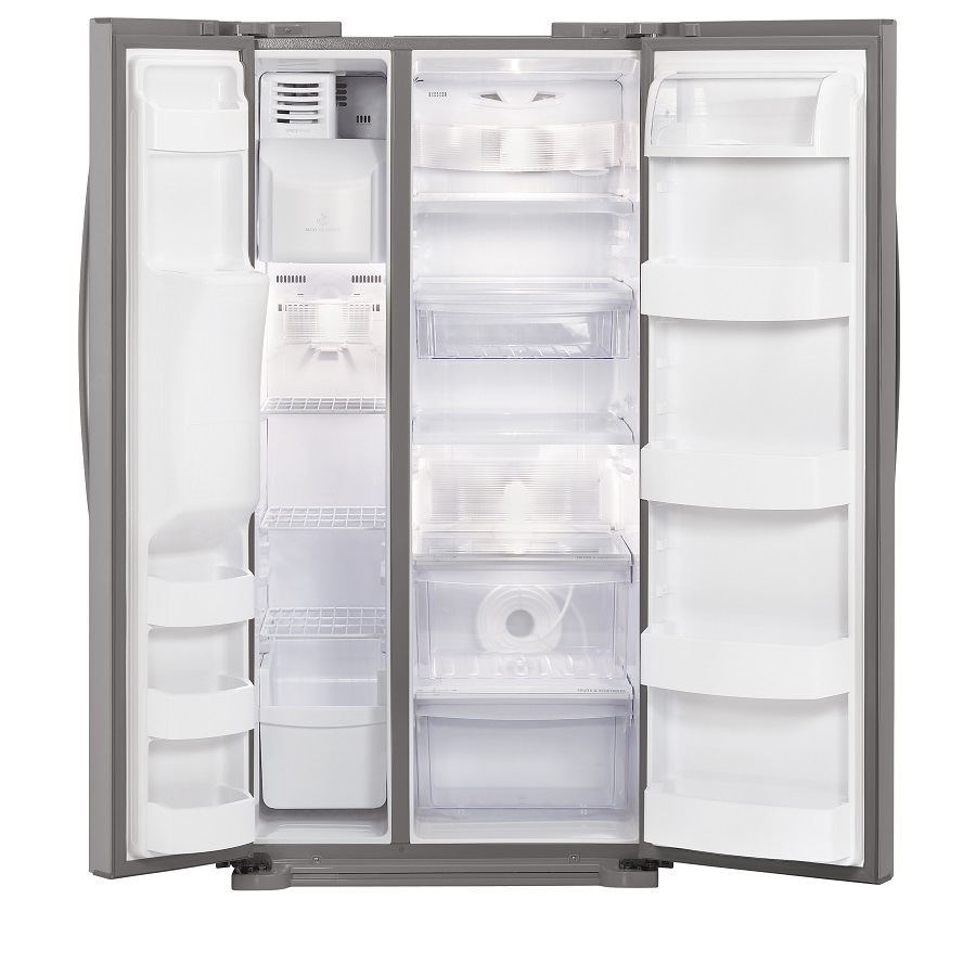 LG 23-cu ft Side-by-Side Refrigerator with Single Ice Maker (Stainless ...