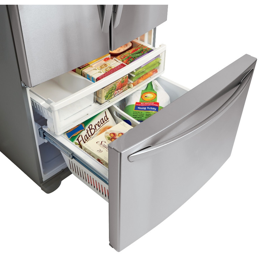 LG 27.7-cu ft 3 -Door French Door Refrigerator with Ice Maker ...