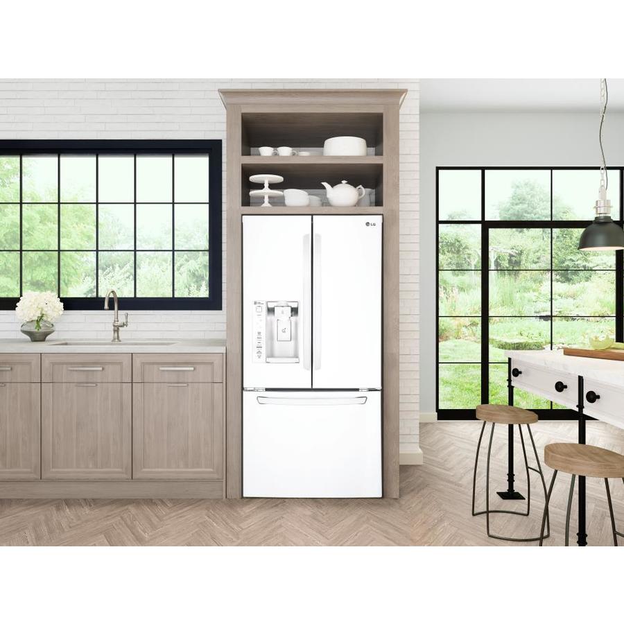 LG 24.2-cu ft French Door Refrigerator with Ice Maker (Smooth white ...