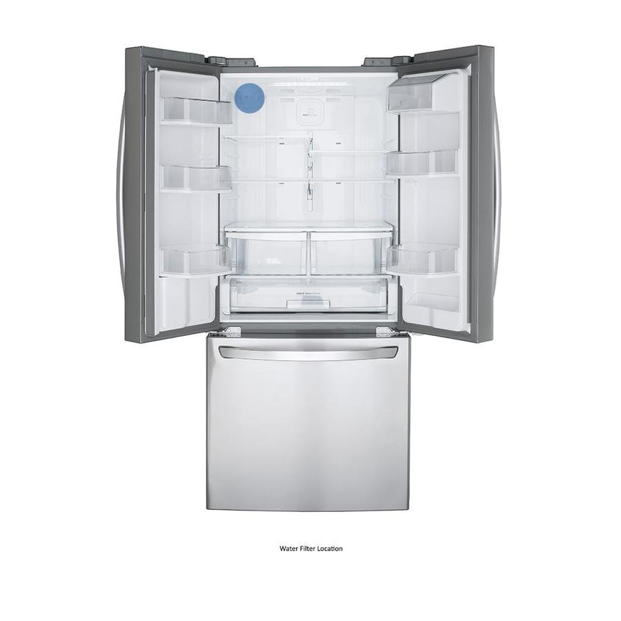 LG 21.8-cu ft French Door Refrigerator with Ice Maker (Stainless Steel ...