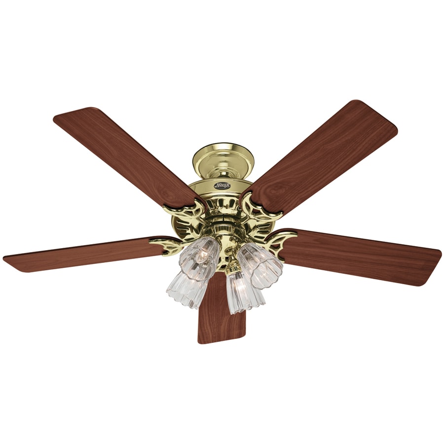 Hunter Studio 52-in Ceiling Fan with Light Kit (5-Blade) in the Ceiling ...
