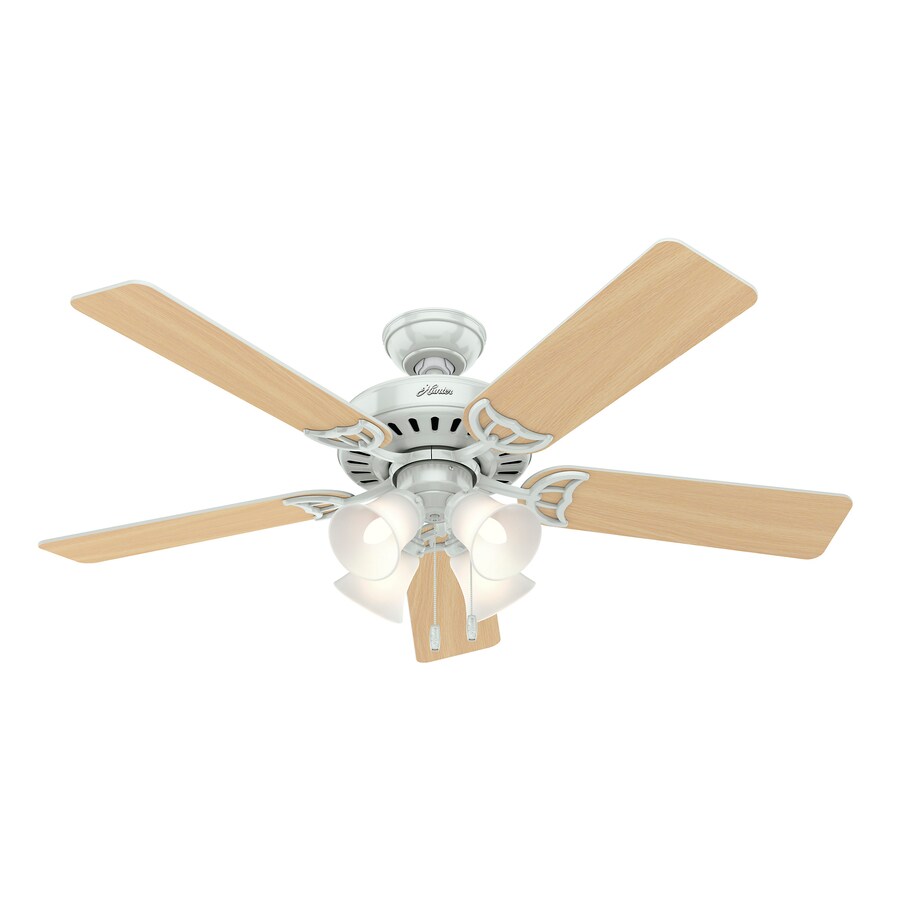 Hunter Studio Series 52-in White LED Indoor Ceiling Fan with Light Kit ...