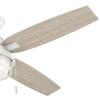 Hunter Ocala 52-in Satin White LED Indoor/Outdoor Ceiling Fan with ...