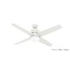 Hunter Advocate WIFI Enabled DC Motor 54-in Fresh White Indoor Ceiling ...