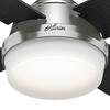 Hunter Dempsey 60-in Brushed Nickel LED Indoor Ceiling Fan with Light ...