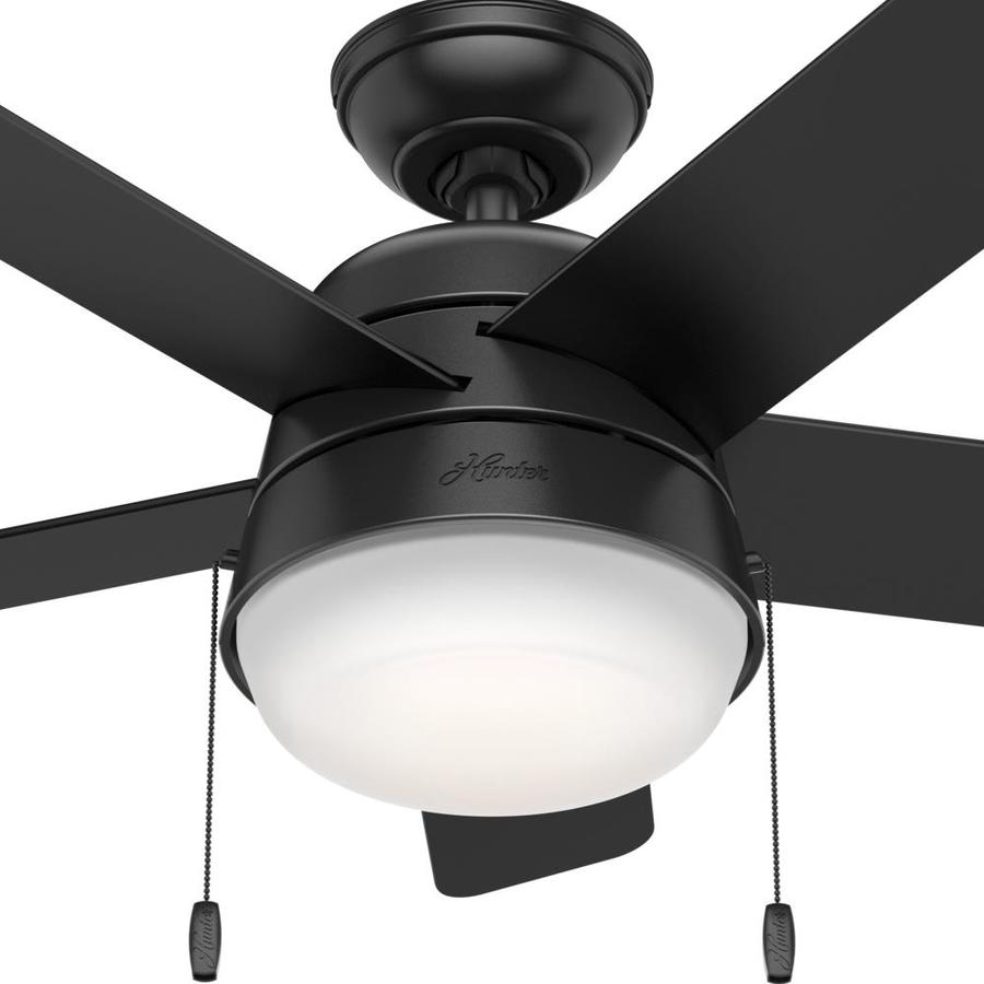 Hunter Mini LED 36-in Matte Black LED Indoor Ceiling Fan with Light Kit ...