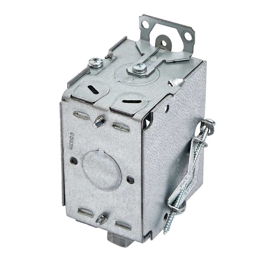 RACO 1-Gang Gray Metal New Work/Old Work Standard Switch/Outlet Ceiling ...