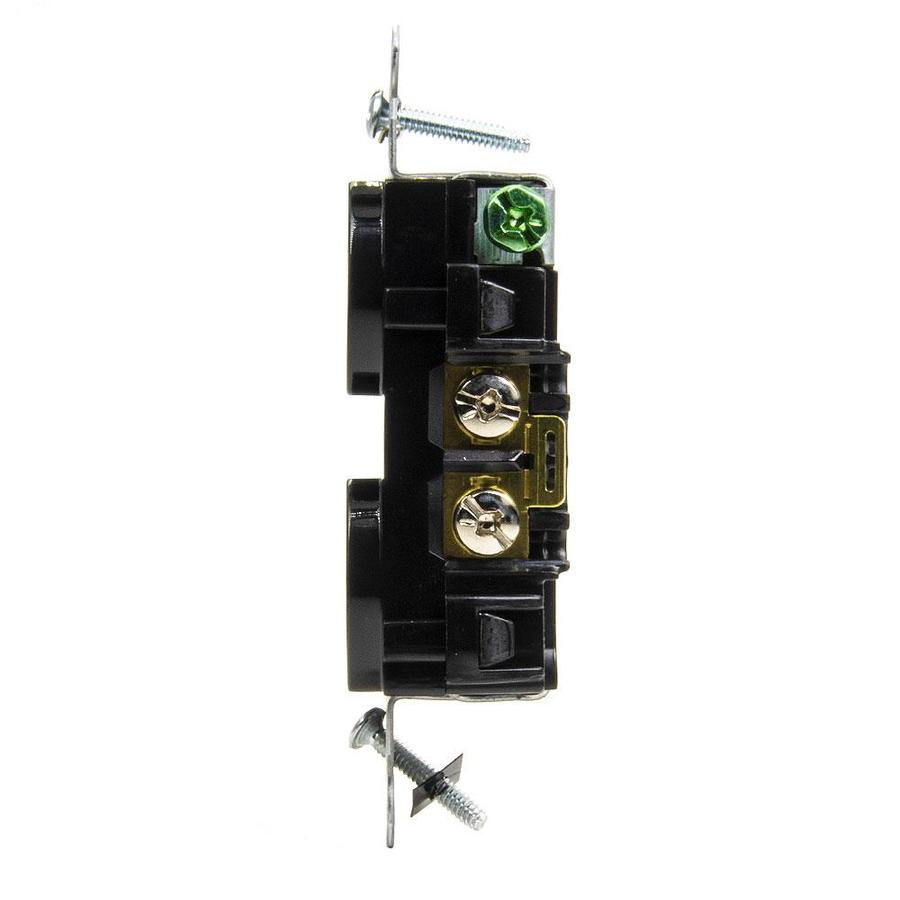 Hubbell Black 20-Amp Duplex Tamper Resistant Outlet Residential ...