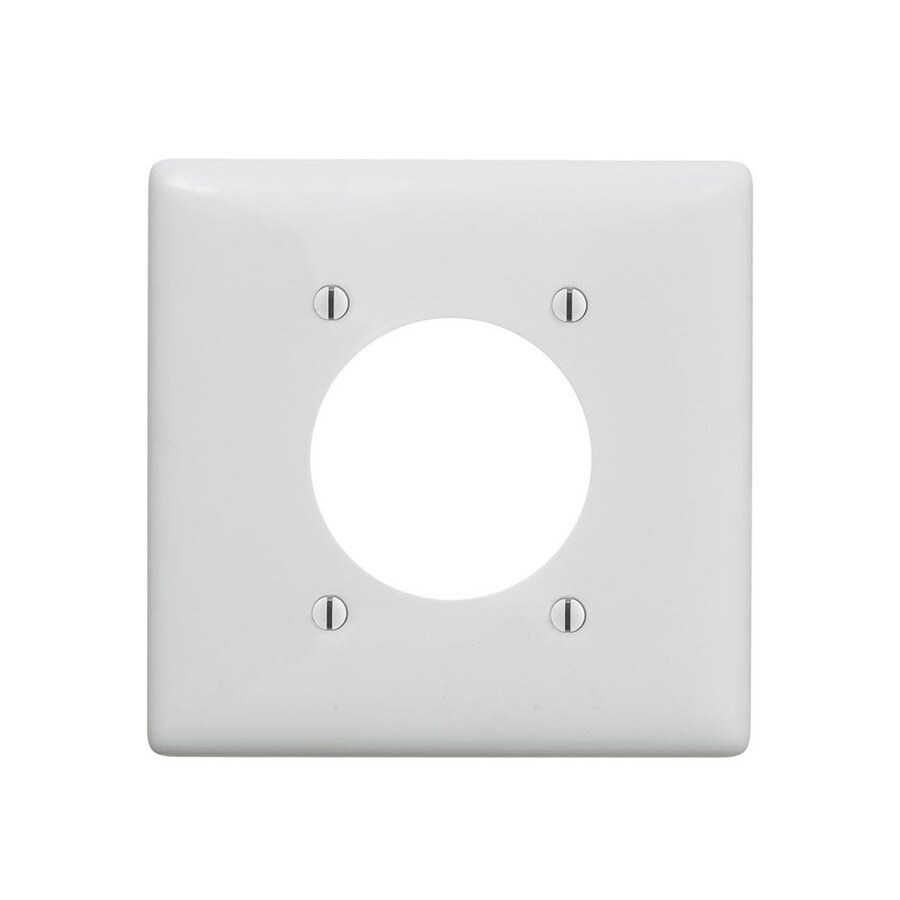 Hubbell 2-Gang White Single Round Midsize Wall Plate at Lowes.com