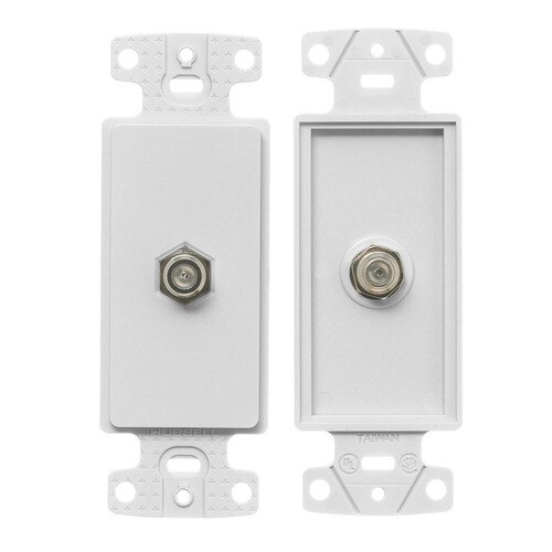 Hubbell Nylon F-Type Coax Wall Jack in the Audio & Video Wall Jacks ...