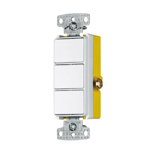 Hubbell 15-Amp Single-Pole White Combination Light Switch in the Light ...
