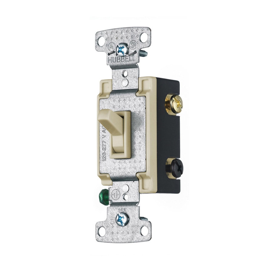 Shop Hubbell 15-amp 4-way Ivory Framed Toggle Light Switch at Lowes.com