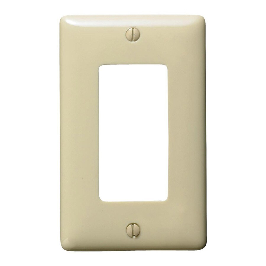 Hubbell 1-Gang 10-Pack Ivory Single Decorator Standard Wall Plate in ...