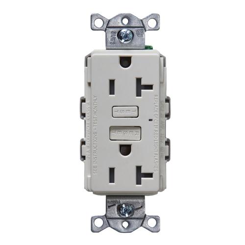 Hubbell Light Almond 20-Amp Decorator Outlet GFCI Residential ...