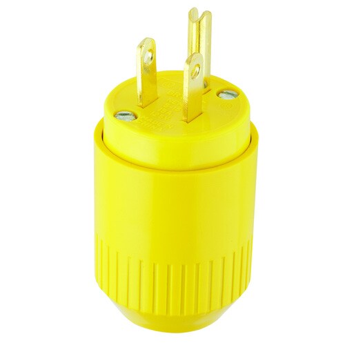 Hubbell 15-Amp-Volt Yellow 3-Wire Grounding Plug at Lowes.com