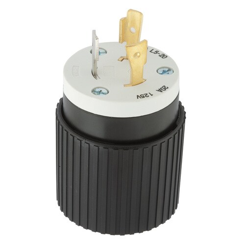Hubbell 20-Amp-Volt Black 3-Wire Grounding Plug at Lowes.com