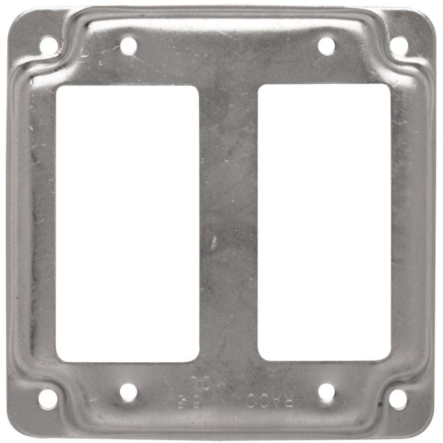 RACO 2-Gang Square Metal Electrical Box Cover at Lowes.com