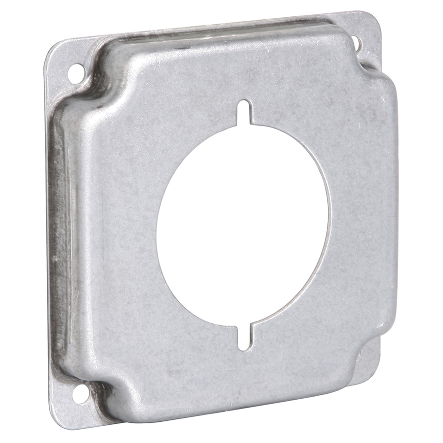 RACO 1-Gang Square Metal Electrical Box Cover at Lowes.com
