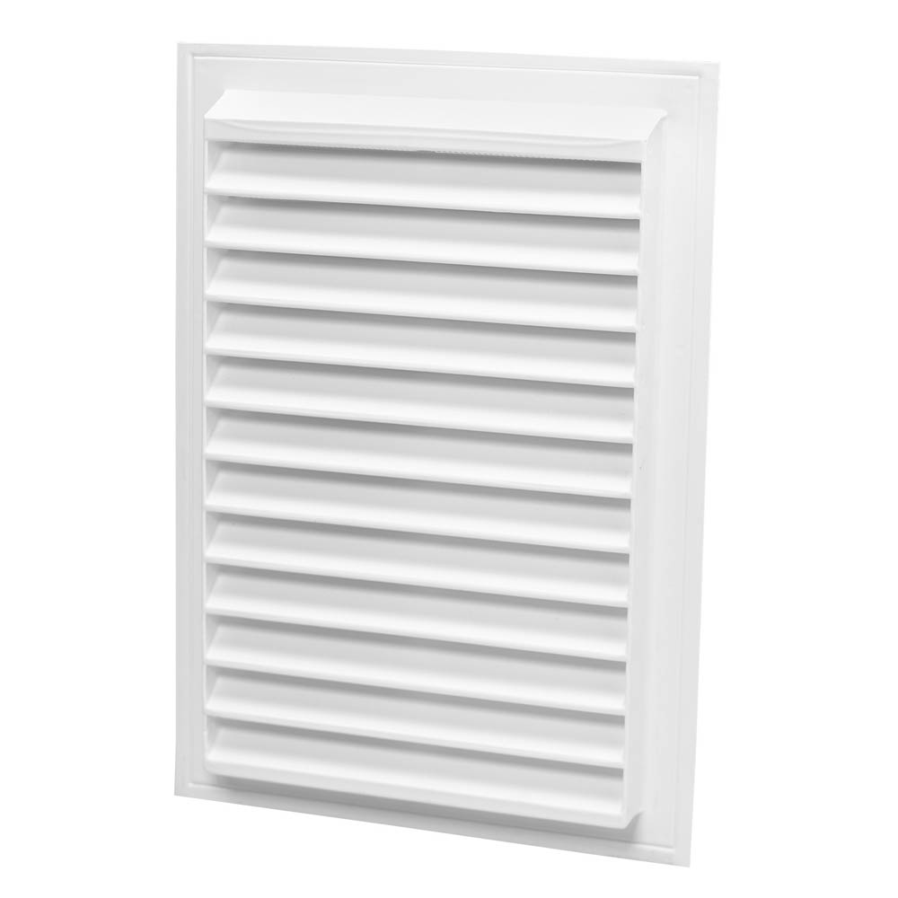 Master Flow 12-in x 18-in White Rectangle Plastic Gable Louver Vent in the Gable Vents ...
