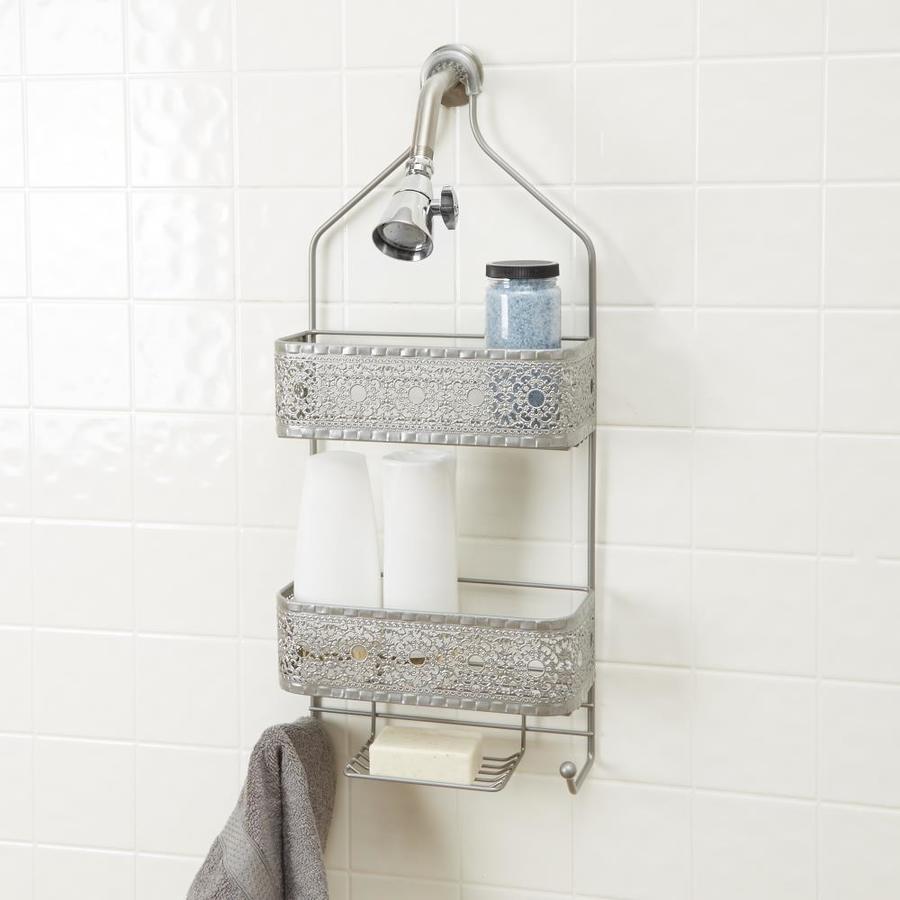 26-in H Over The Showerhead Steel Nickel Hanging Shower Caddy in the ...