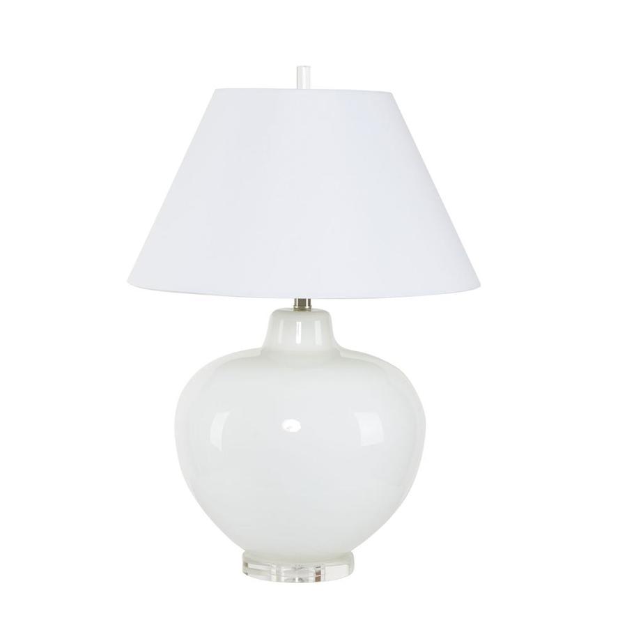Cheyenne Products 29.5-in Milk Glass Rotary Socket Table Lamp with ...