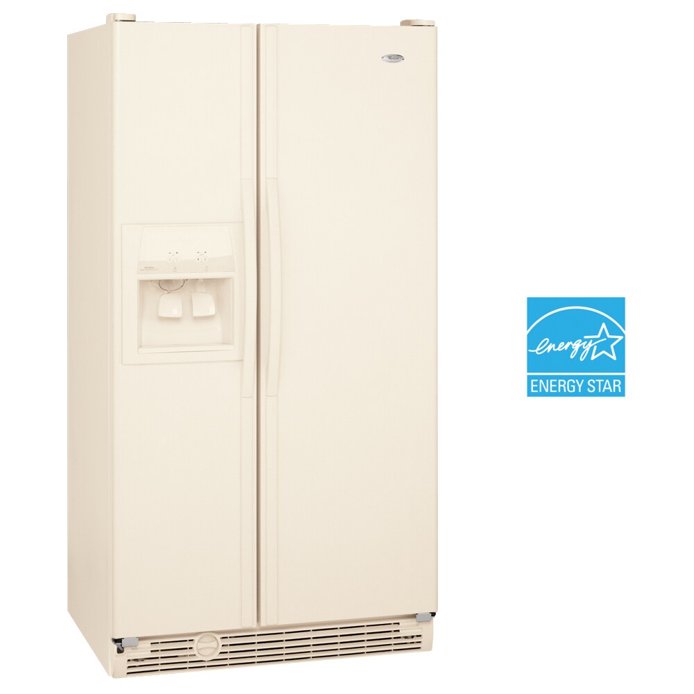 WhirlpoolÂ® 25.4 Cu. Ft. Side-by-Side Refrigerator (Color: Biscuit on ...