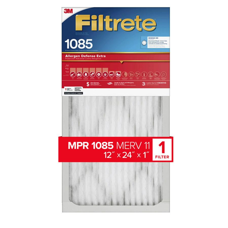 Filtrete 12-in x 24-in x 1-in 1085 MPR Allergen Defense Extra ...