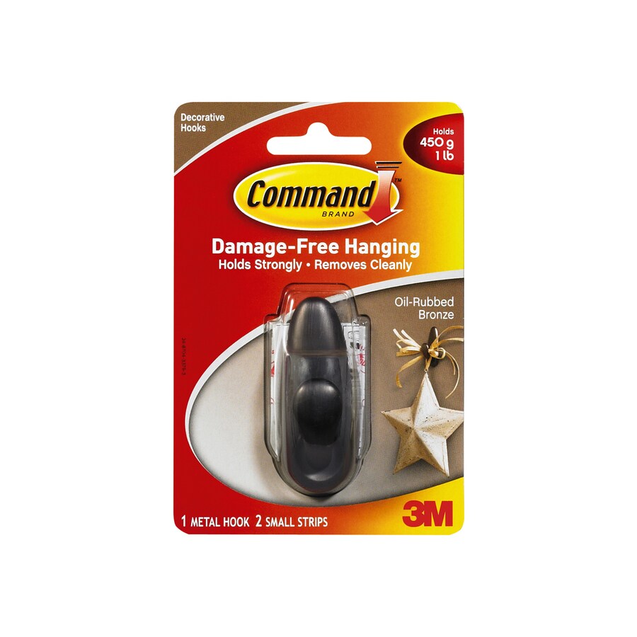 Command Bronze Adhesive Hook at Lowes.com