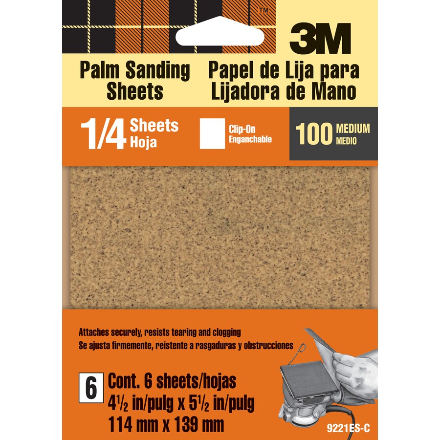 3M 3M CLIP-ON PALM SANDPPR 100G 6PK at Lowes.com