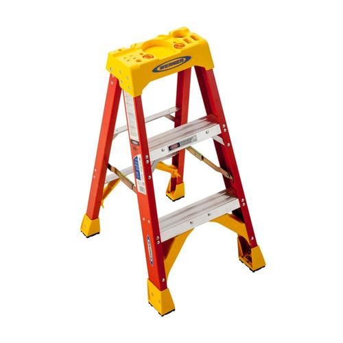 Werner 6200 3-ft Fiberglass Type 1A - 300 lbs. Capacity Step Ladder at ...
