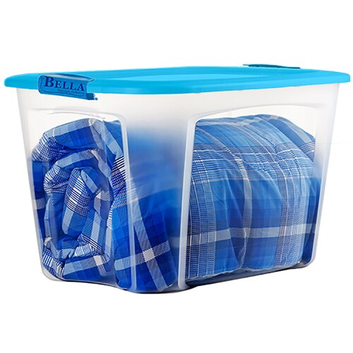 Bella Storage Solution 36-Pack 40-Gallon (160-Quart) Clear/Tint Blue ...