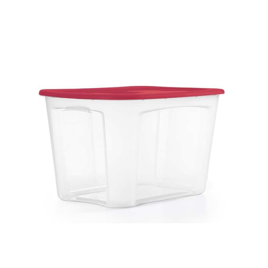 BELLA Contemporary Storage SC 118QT CLR CONTAINER W/RED L in the ...
