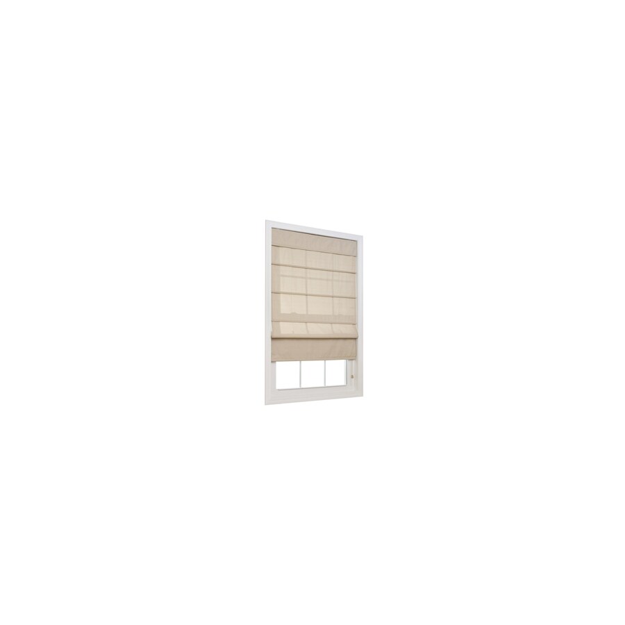 allen + roth 48-in Light Filtering Corded Fabric Roman Shade at Lowes.com