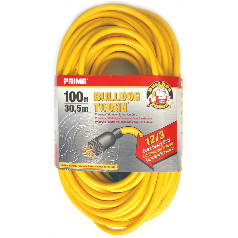 PrimeÂ® Wire and Cable Bulldog Tough 100' Twist Lock End Power Cord at ...